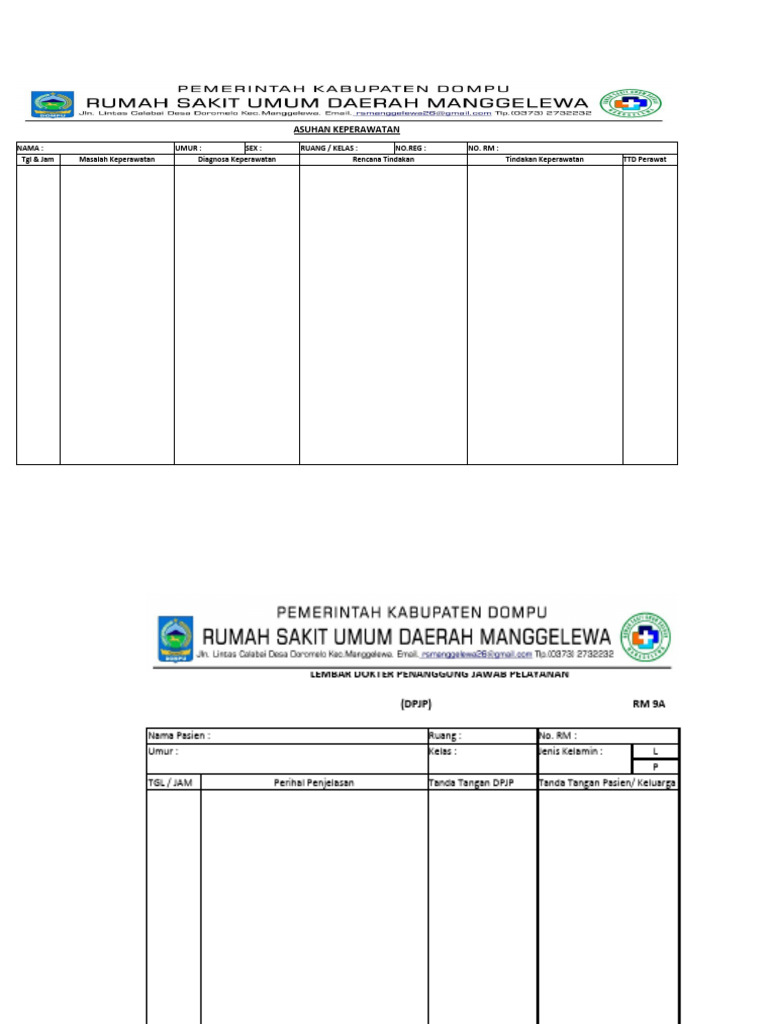 Formulir Asuhan Keperawatan | PDF