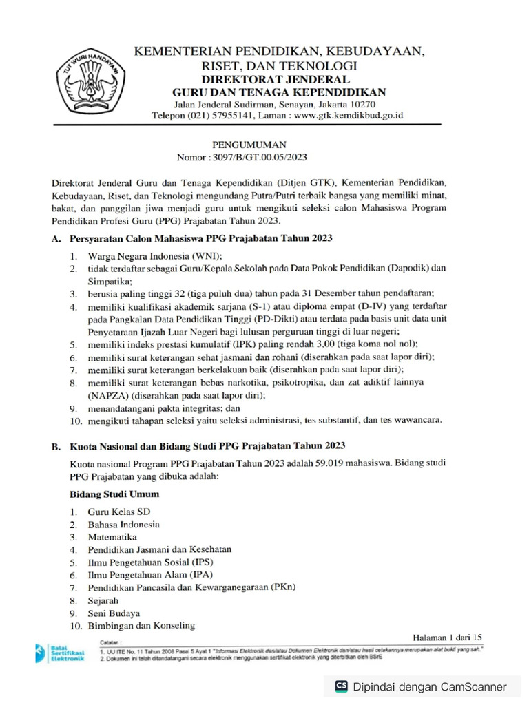 PPG Prajab 2023 | PDF