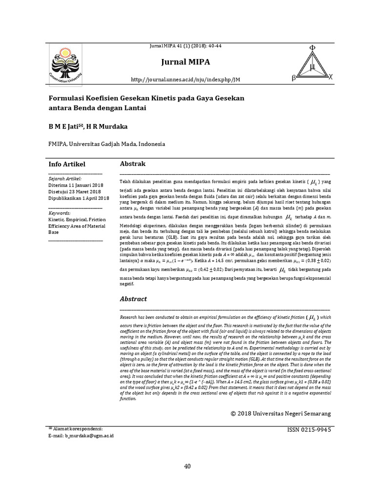 Laporan Koefisien Gesek | PDF