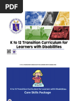 K-12 SPED Transition Curriculum | PDF | Word | Learning
