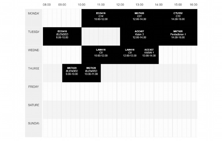 UiTM Timetable Generator 10 24 2023 | PDF