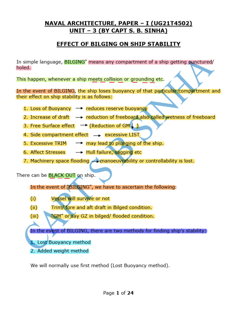 Bilging | PDF | Buoyancy | Shipping