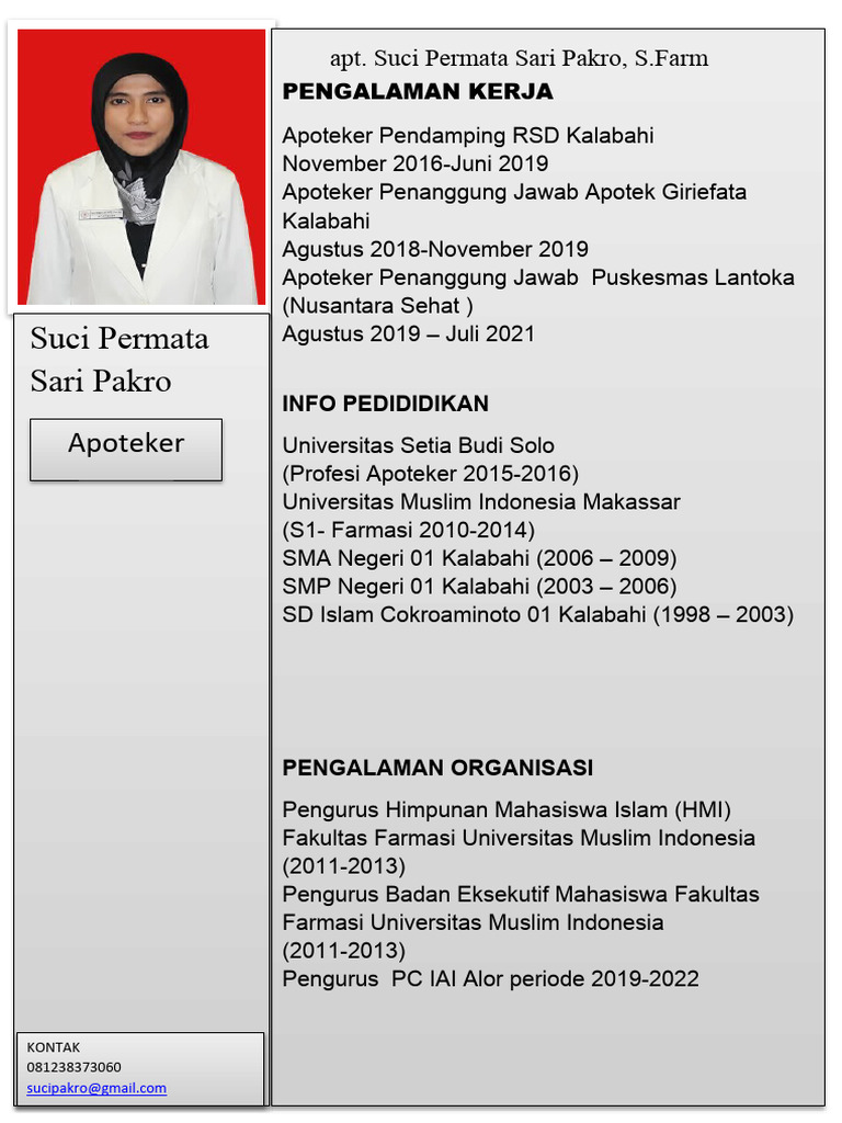 CV Suci | PDF