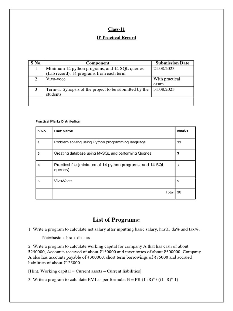 Practical Record 11 IP | PDF | Interest | Loans