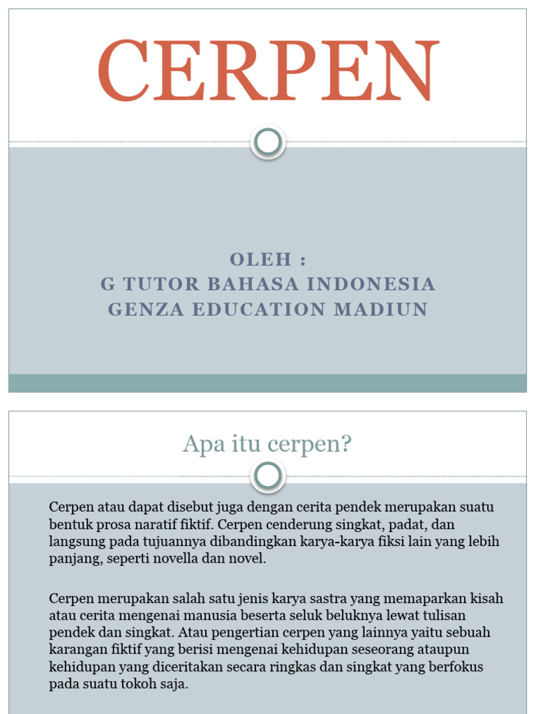 Materi Cerpen | PDF