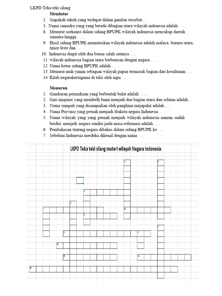 LKPD Teka teki silang | PDF