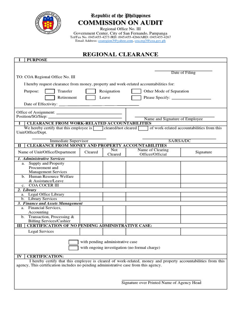 Regional Clearance | PDF