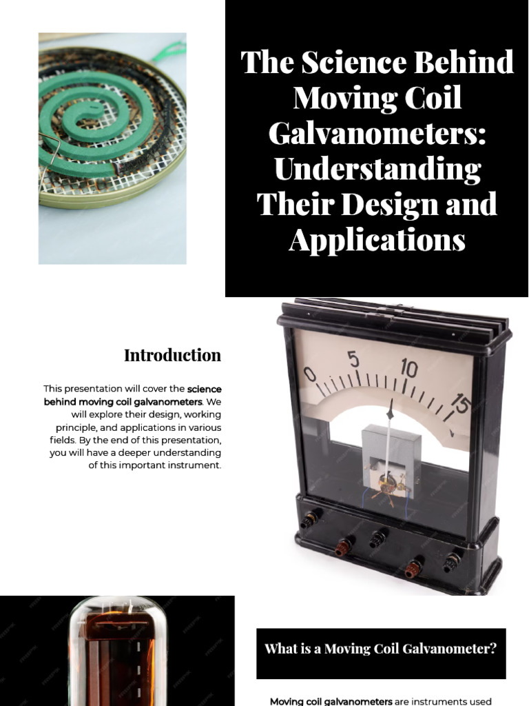 Moving Coil Galvanometers: Design & Uses | PDF | Inductor | Electrical ...