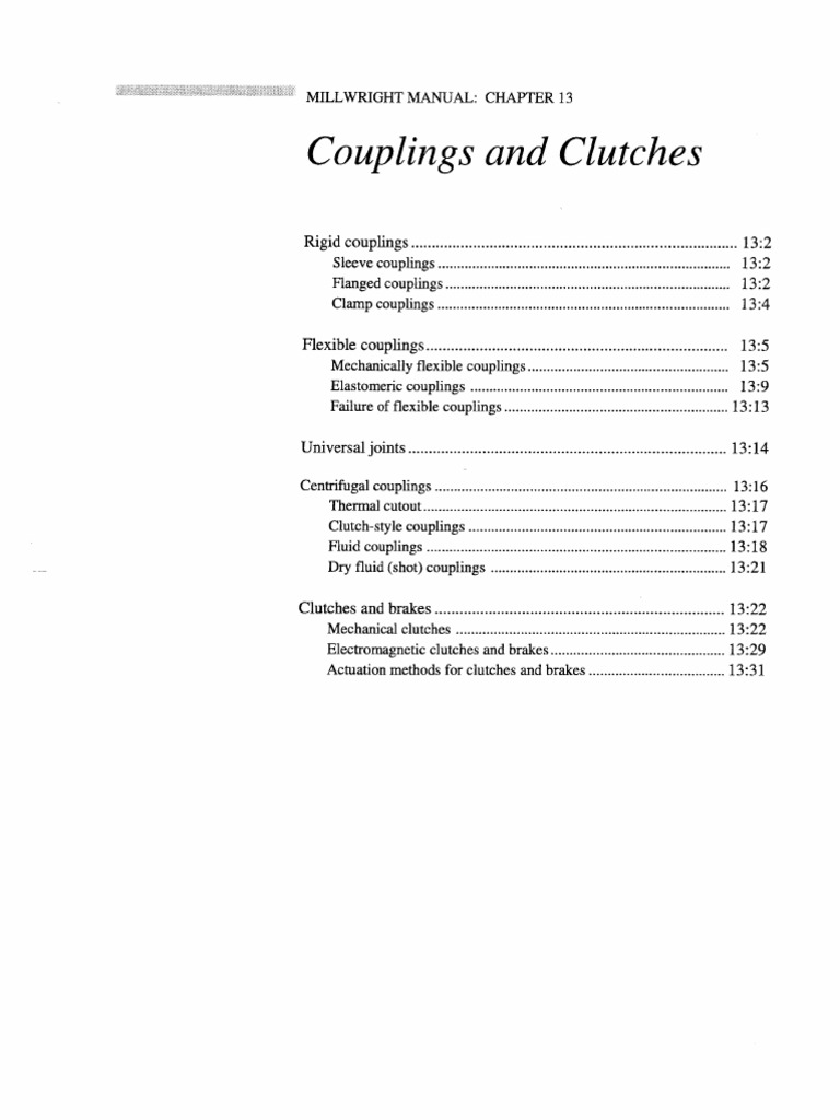 Chapter 13 Couplings & Clutches | PDF