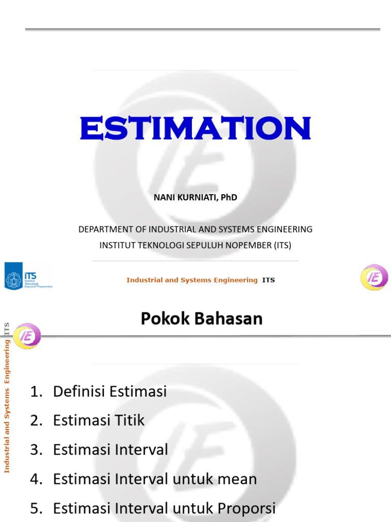Stat1 - Estimasi | PDF