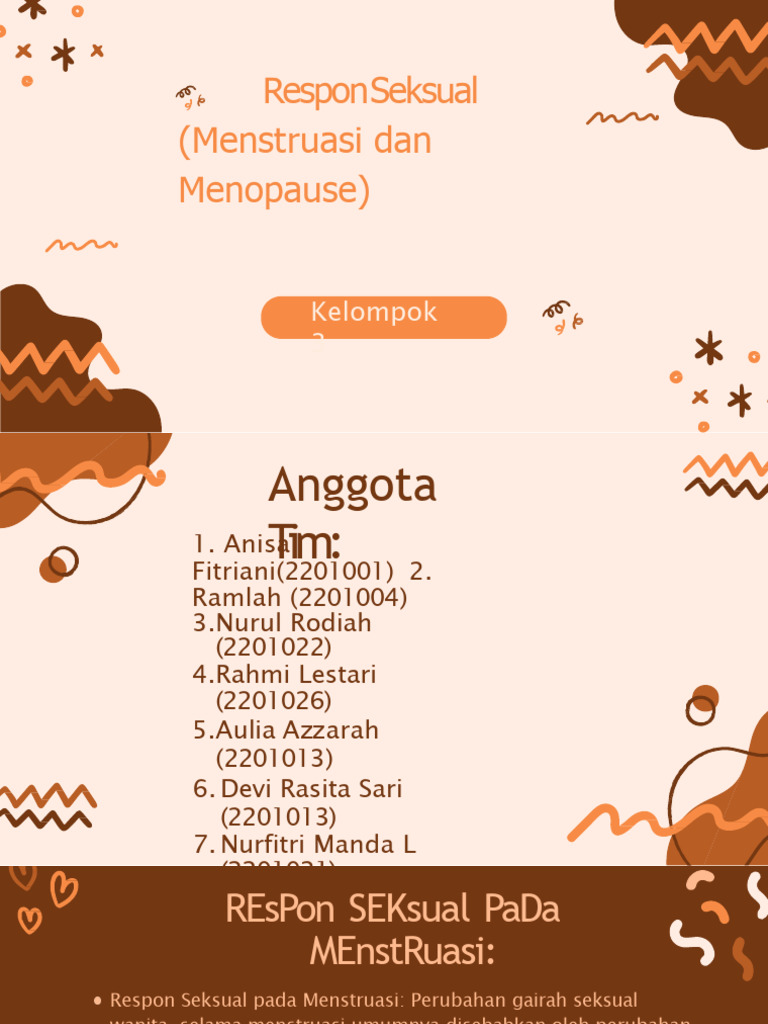 Kelompok 3 Respon Seksual (Menstruasi Dan Monopouse) | PDF