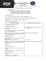 Pantukoy Lesson Plan | PDF