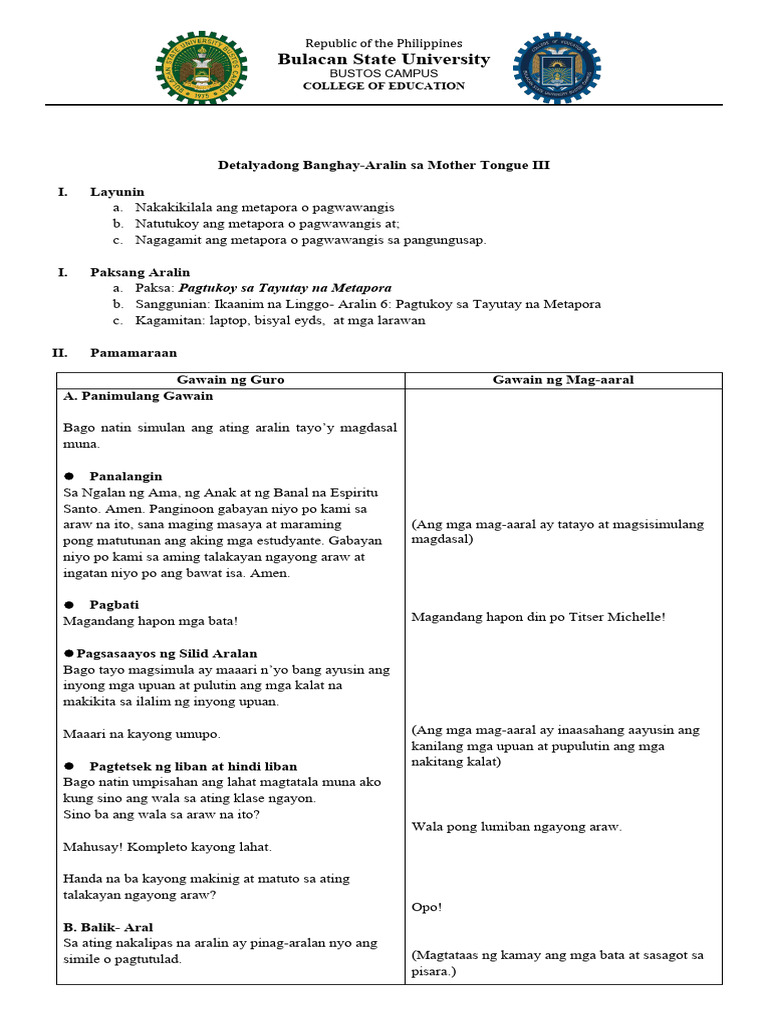 Grade 3 Mtb-Metapora | PDF