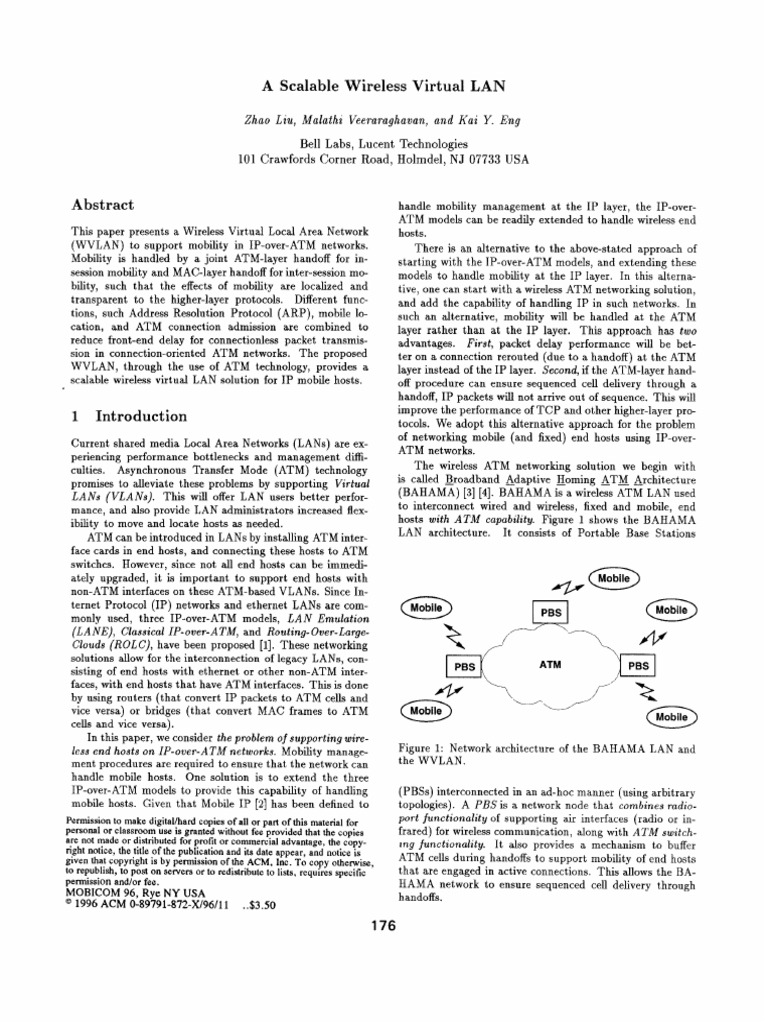 A Scalable Wireless Virtual LAN | PDF | Asynchronous Transfer Mode | Computer Network