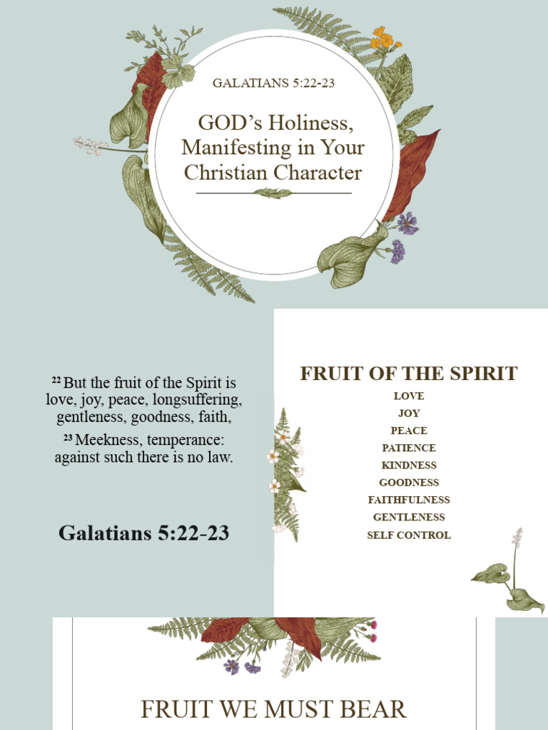 Sunday School Presentation 2 | PDF | Fruit Of The Holy Spirit | Patience
