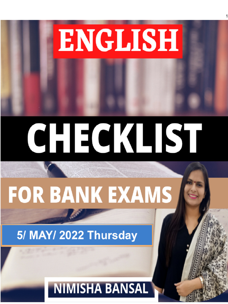 5may English Checklist | PDF