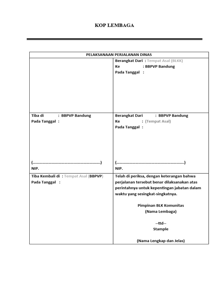 Format SPT BLKK | PDF