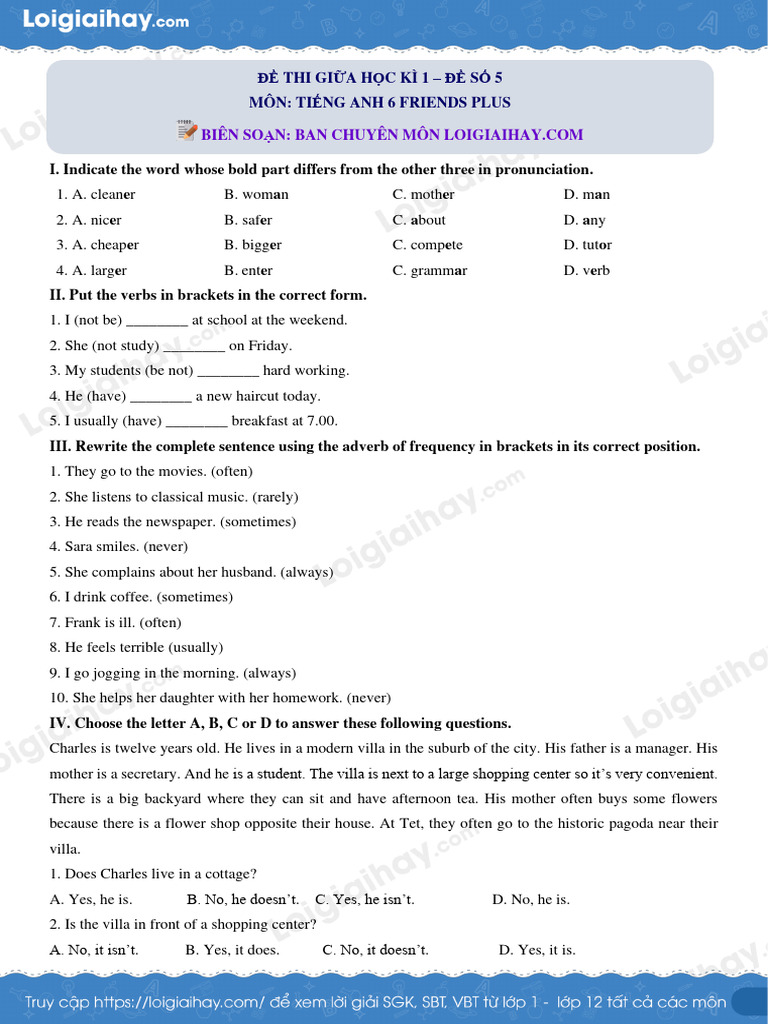 Friends Plus 6 | PDF | Vietnam