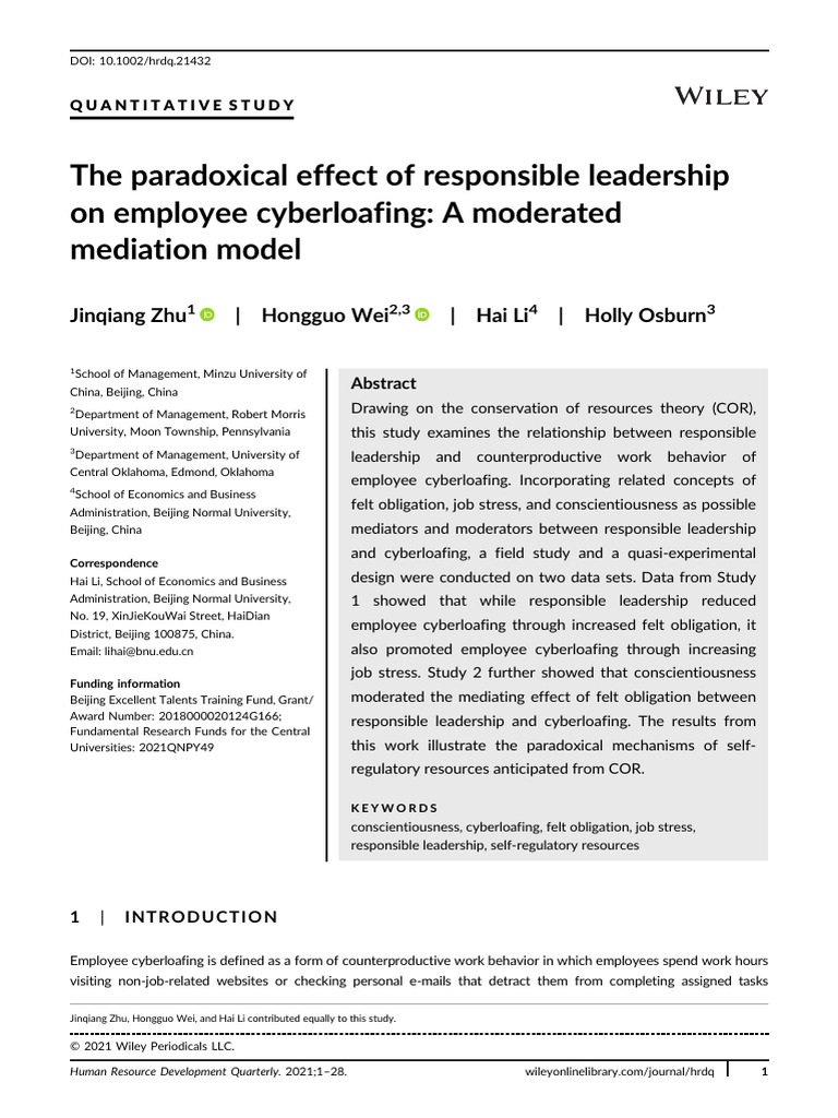 1f. Felt Obligation COR | Download Free PDF | Leadership | Self Control