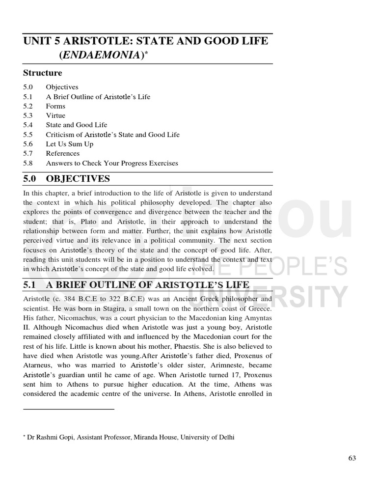 Unit 5 | PDF | Aristotle | Plato