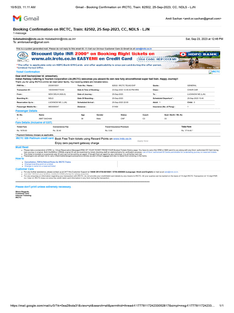 Ticket 1 | PDF