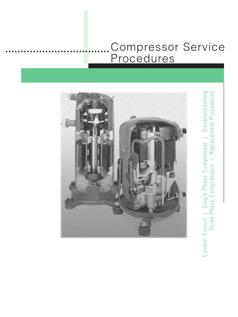 Compressor Service Procedures Testing | PDF | Capacitor | Materials Science