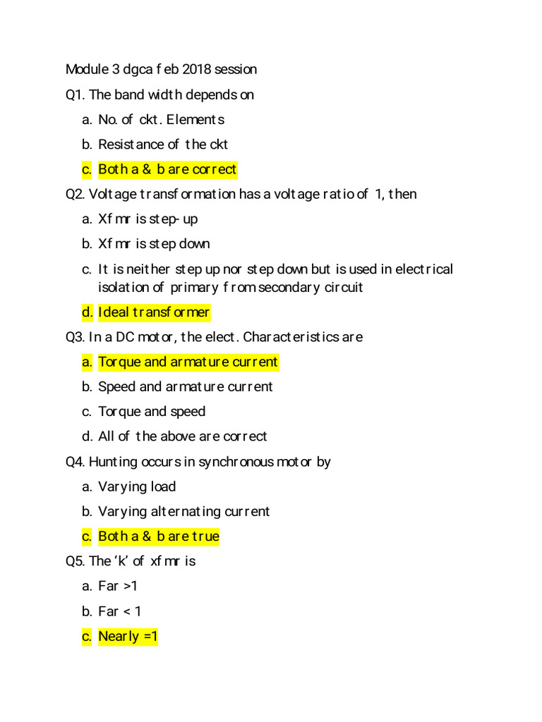 Module 3 Dgca Feb 2018 Session | PDF