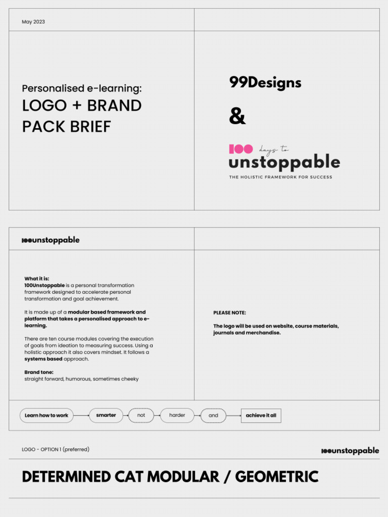 Unstoppable Logo and Brand Pack 99 Designs | PDF