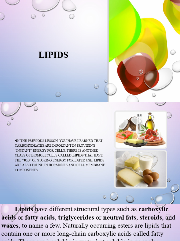 Lipids | PDF | Lipid | Fatty Acid