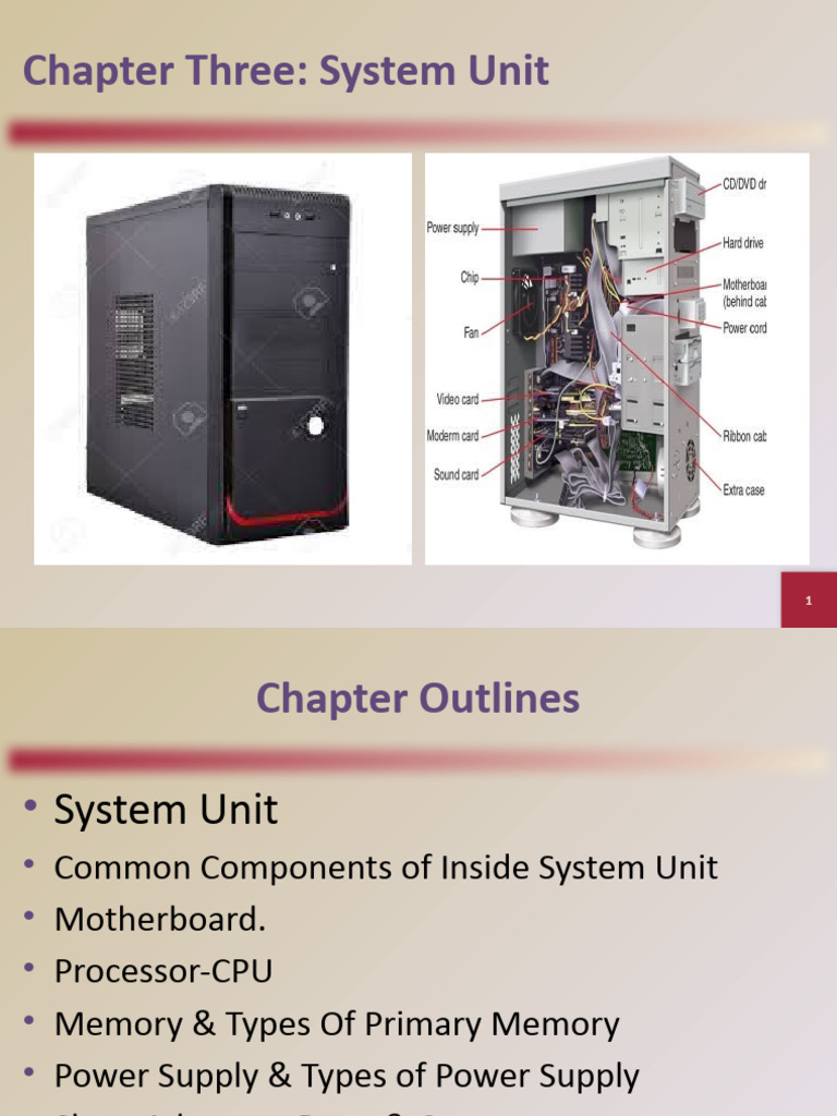 Chapter 3 System Unit Pdf Random Access Memory Usb