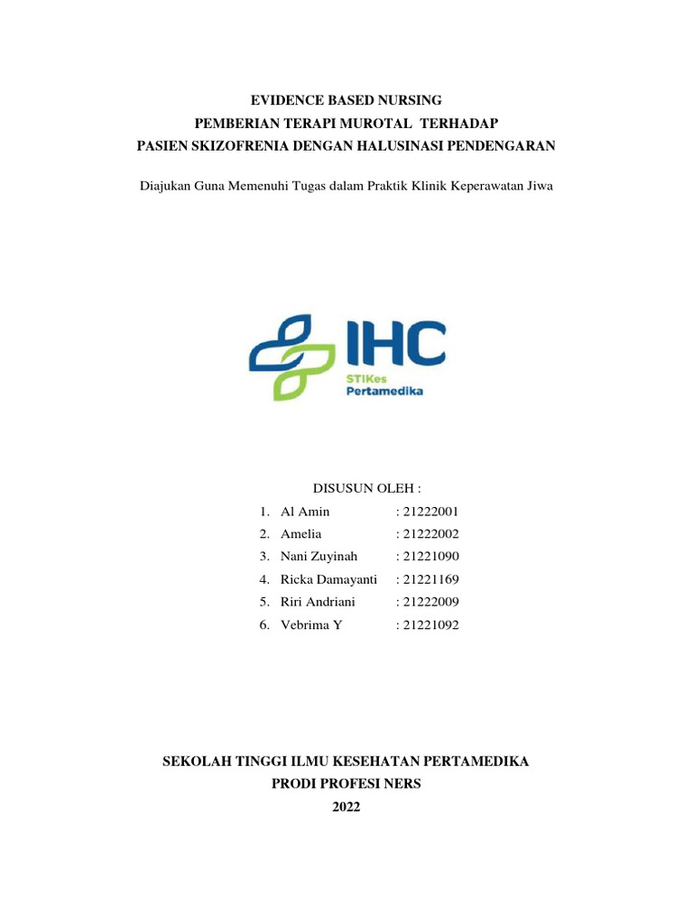 Revisi Ebn - Terapi Murotal+instrumen+jurnal | PDF | Pengembangan Diri | Kesehatan Holistik