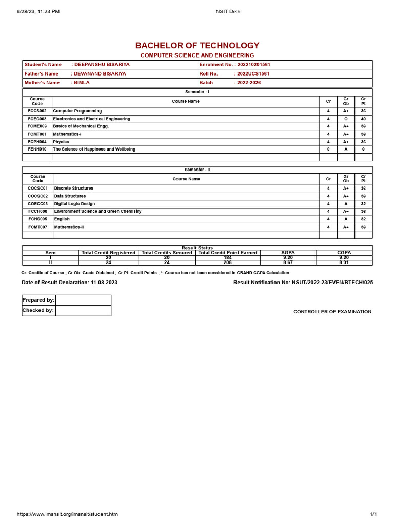 NSIT Delhi | PDF | Computing | Physical Sciences