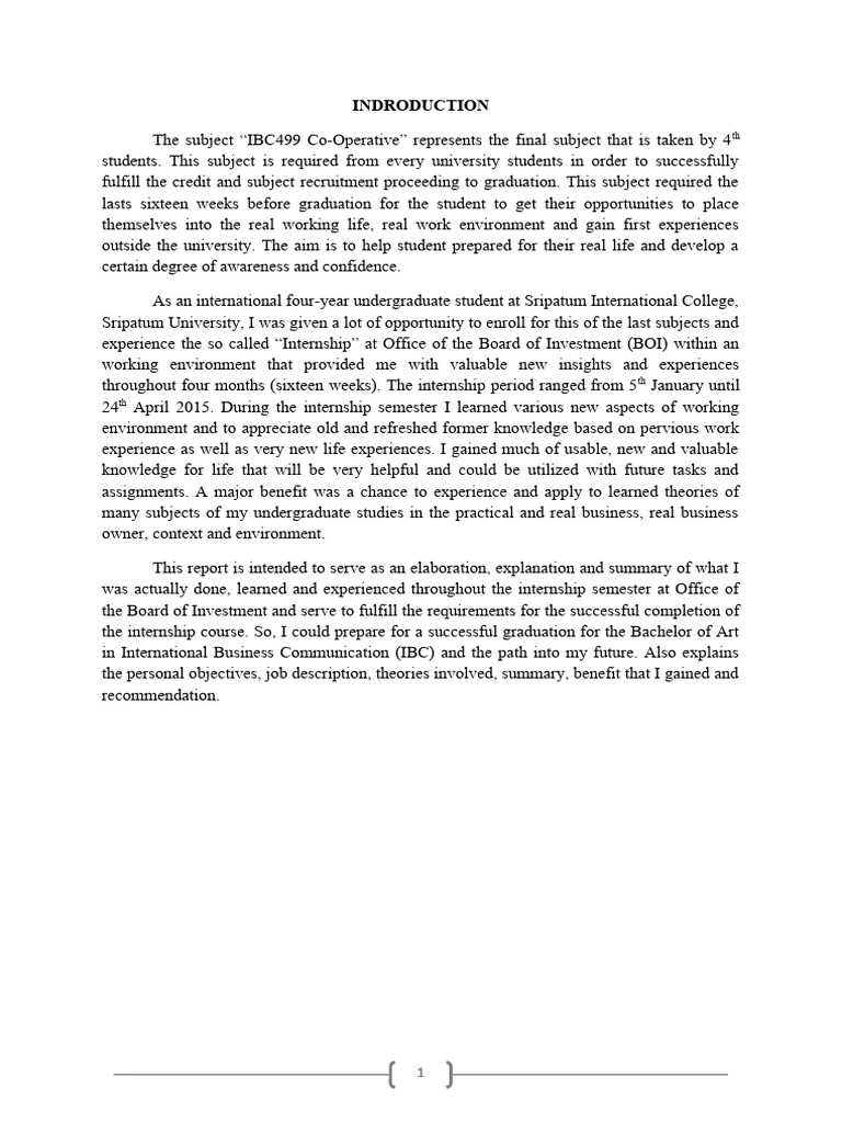 Full Internship Report | PDF | Thailand | Internship Full Internship Report | PDF | Thailand | Internship