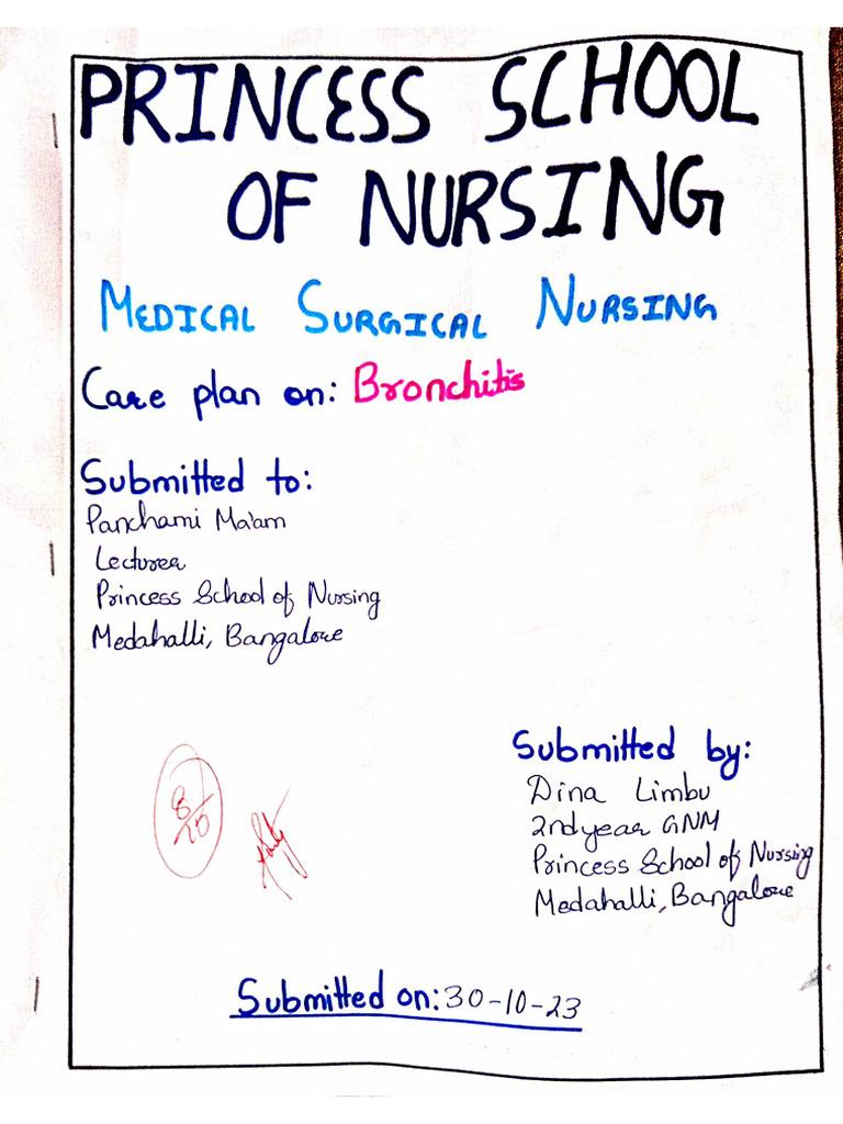 Care Plan On Bronchitis | PDF