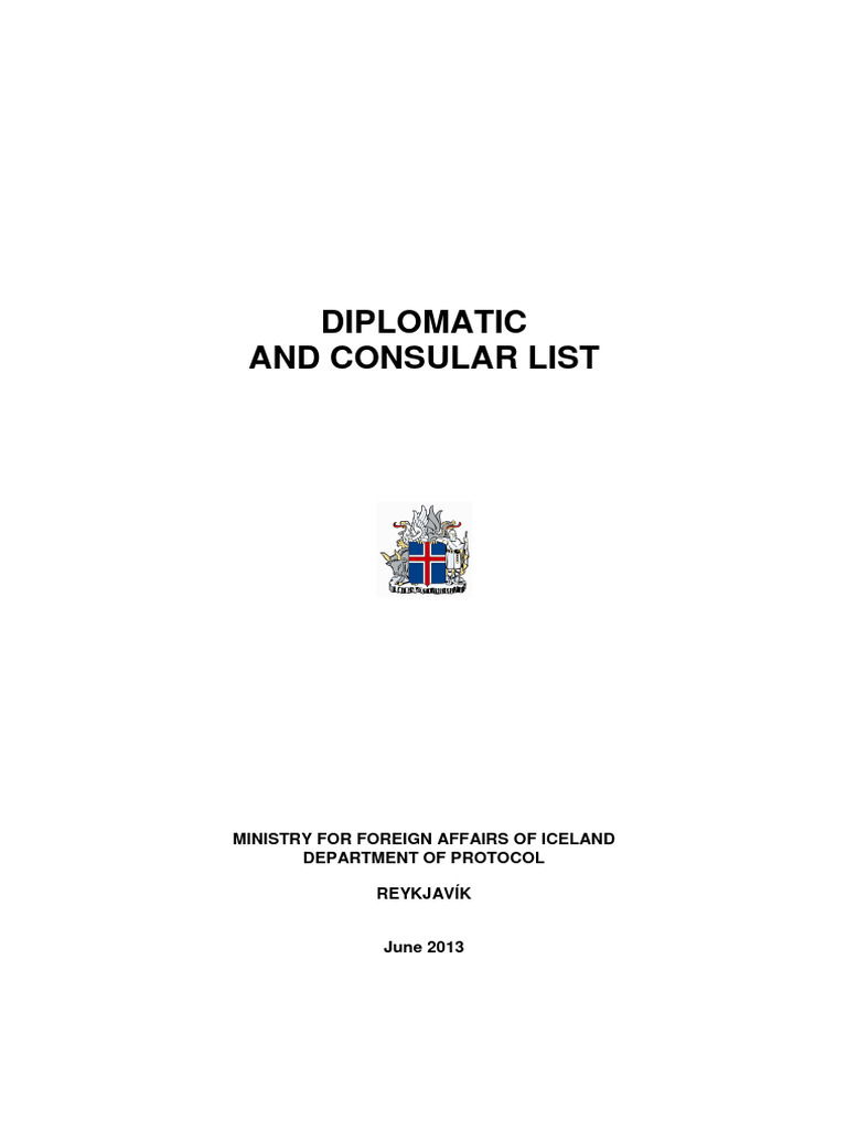 Diplomatic List June 2013 | PDF | Diplomatic Rank | Diplomatic Mission