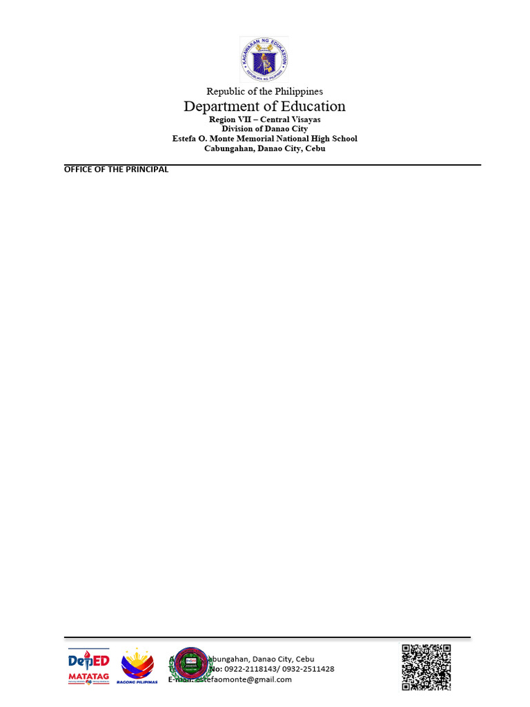 Matatag Barcode Header | PDF