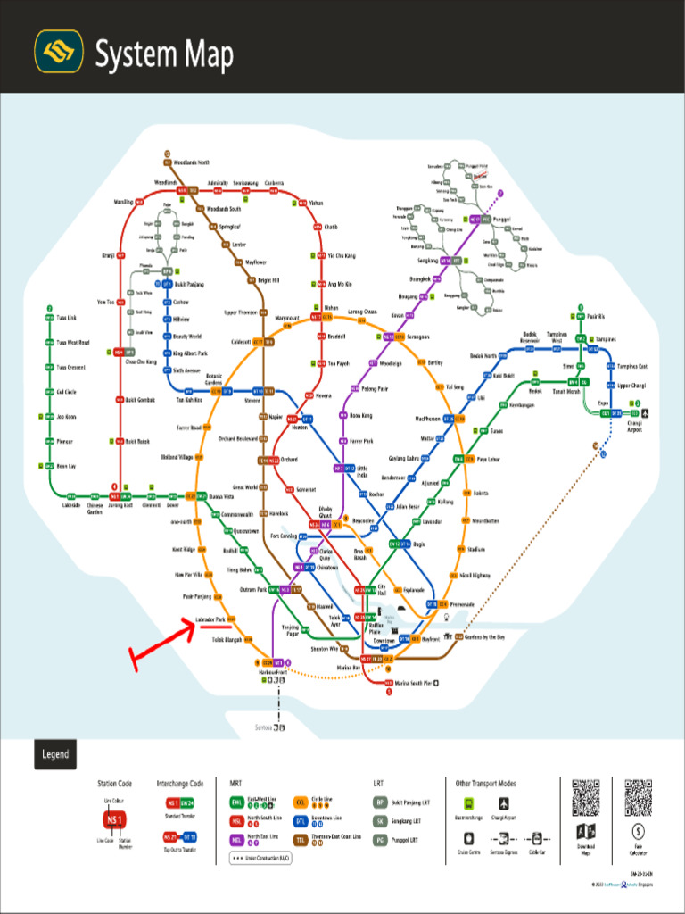 Singapore MRT System Map | PDF