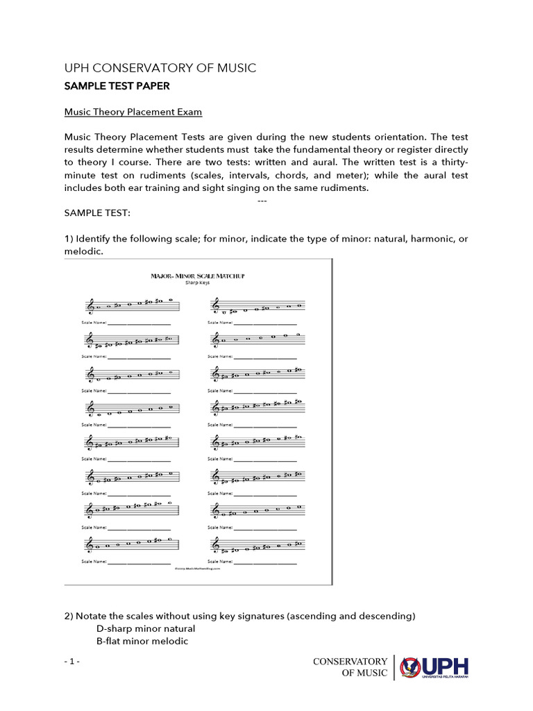 Music Theory Example Test | PDF | Foreign Language Studies