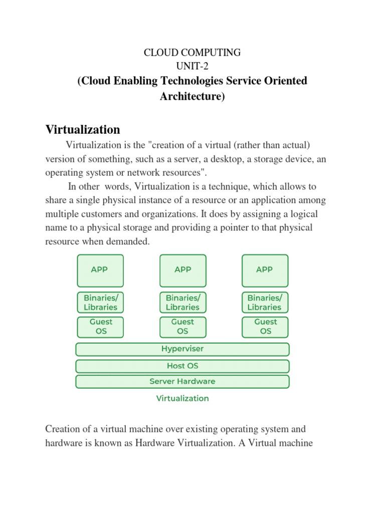 Cloud Computing Unit-2 | PDF