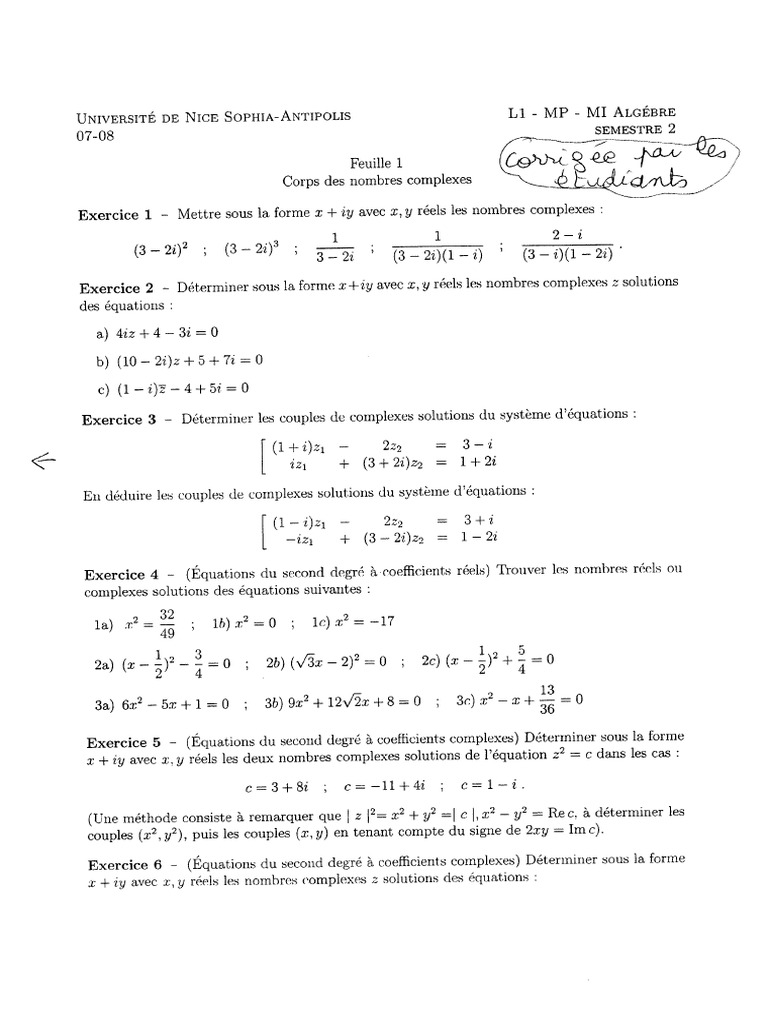 Feuille1 Exos1-4 | PDF