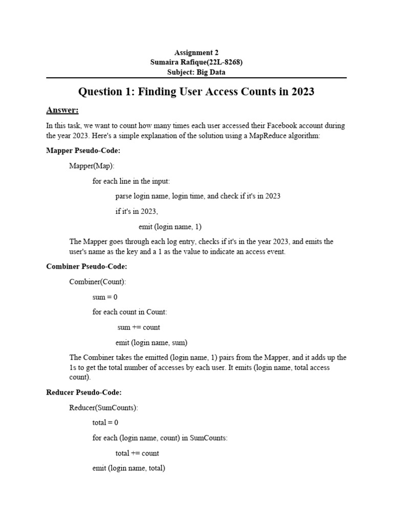 Assignment - 2 Big Data With Solution | PDF | Map Reduce | Computer Science