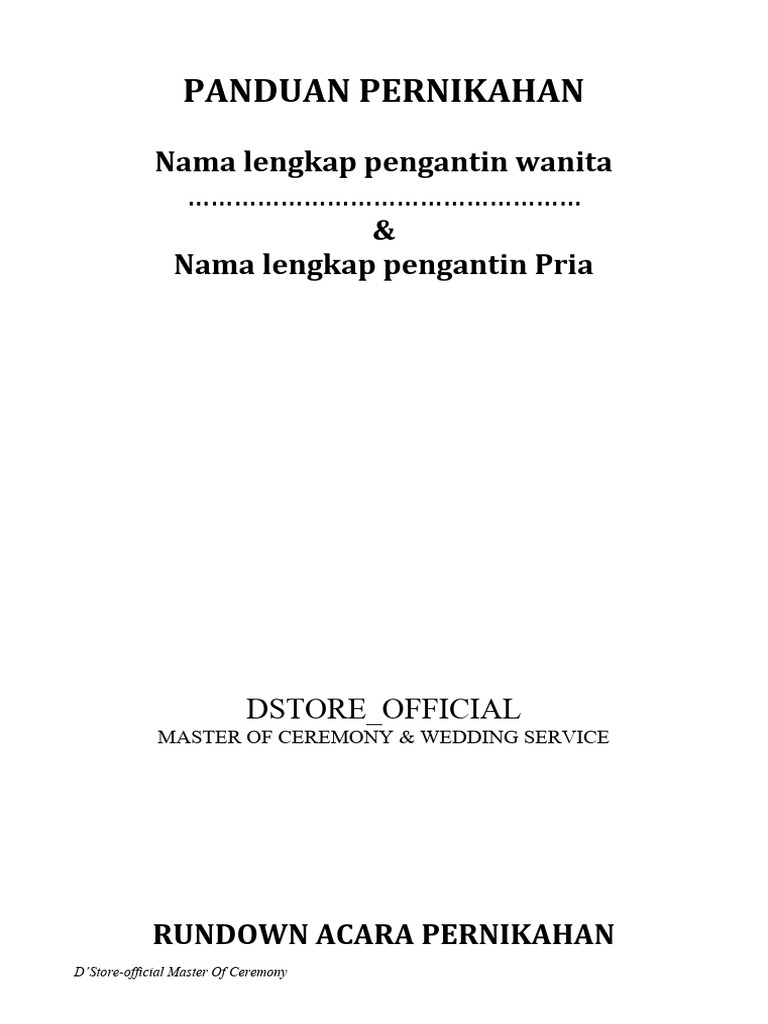 Panduan Pernikahan | PDF