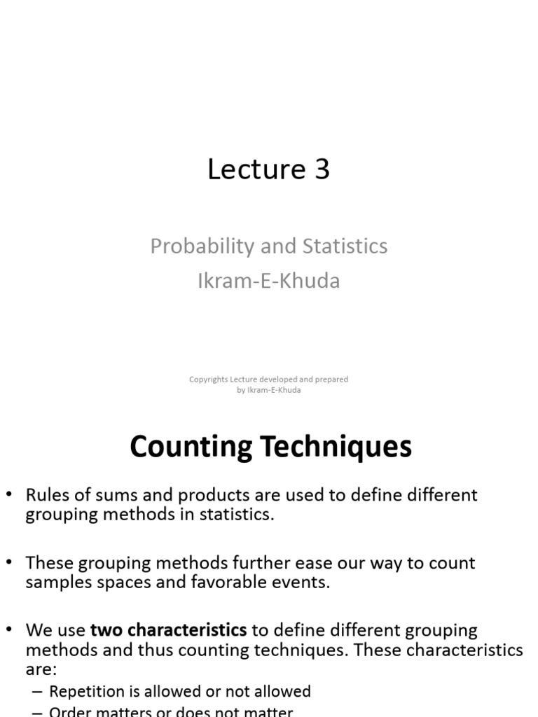 Lecture 3 | PDF | Probability Distribution | Measure Theory