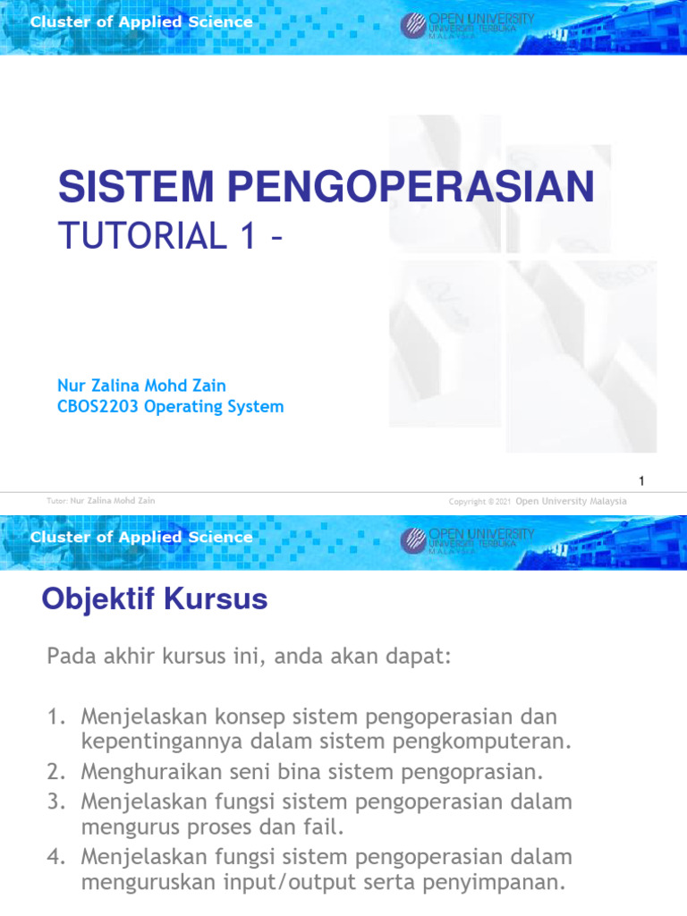 CBOS2203 - (T1) - Sistem Pengoperasian | PDF