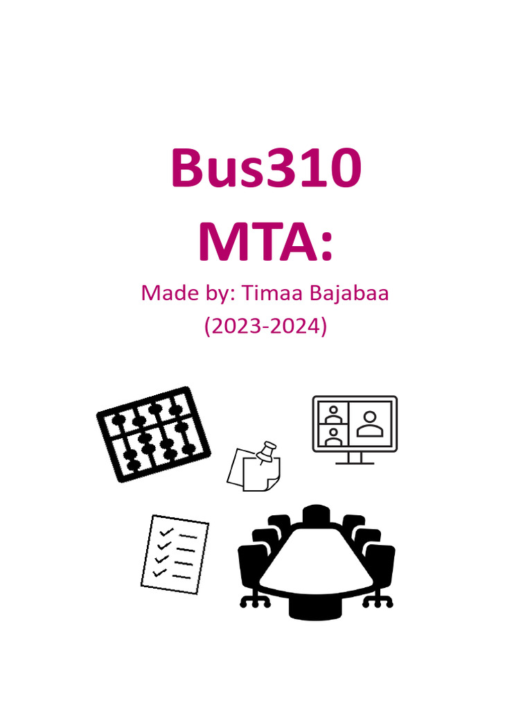 Bus310 MTA | PDF | Strategic Management | Value Chain