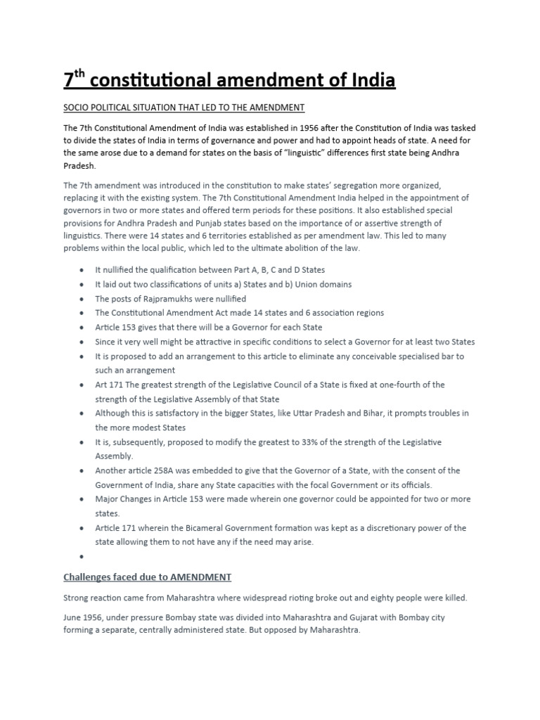 7TH - AMENDMENT Revised | PDF | Gujarat | Mumbai