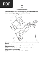 CBSE Class 12 History Map Work (Hindi) Part A | PDF
