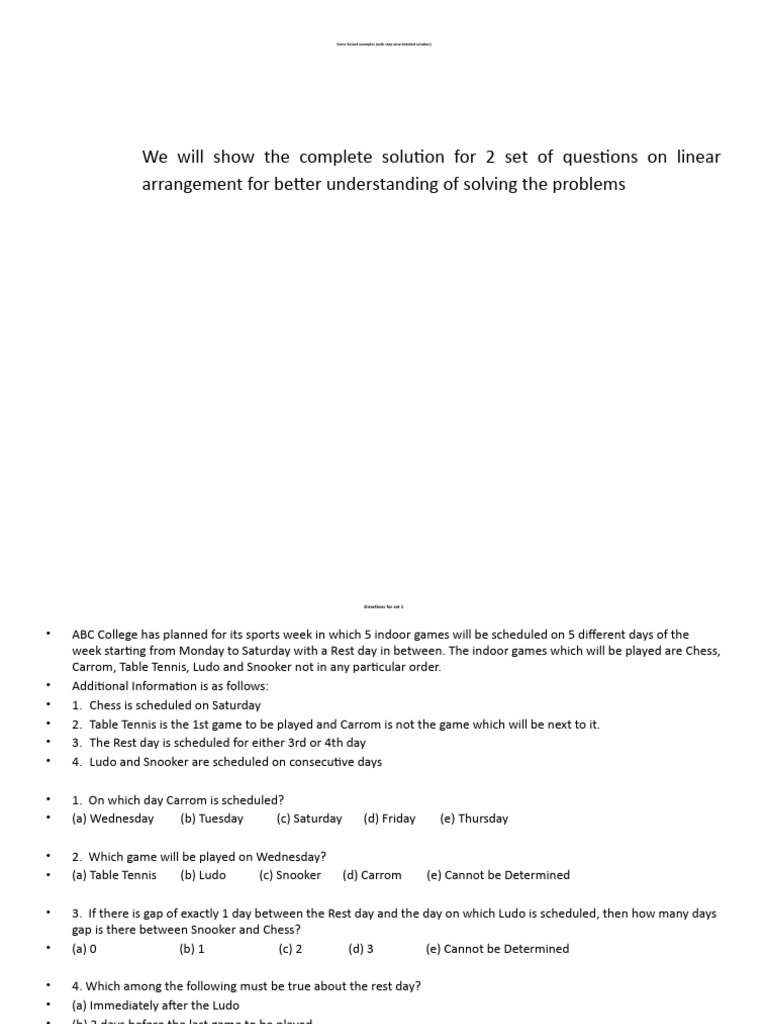 Linear Arrangement Problem Solutions | PDF