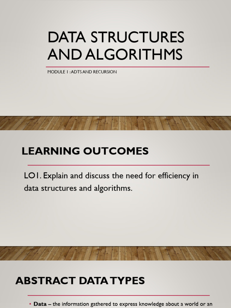 Data Structures And Algorithms Chapter 1 Lms2020 Pdf Algorithms Class Computer 