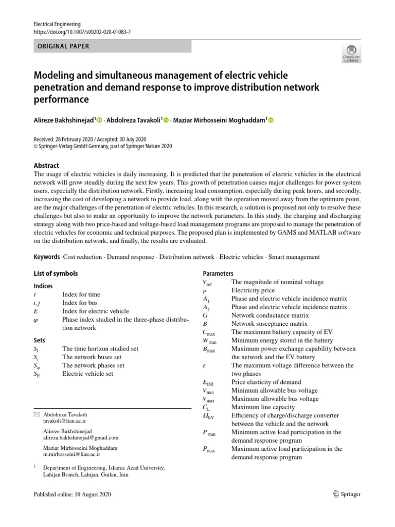 Modeling and Simultaneous Management of Electric Vehicle | PDF